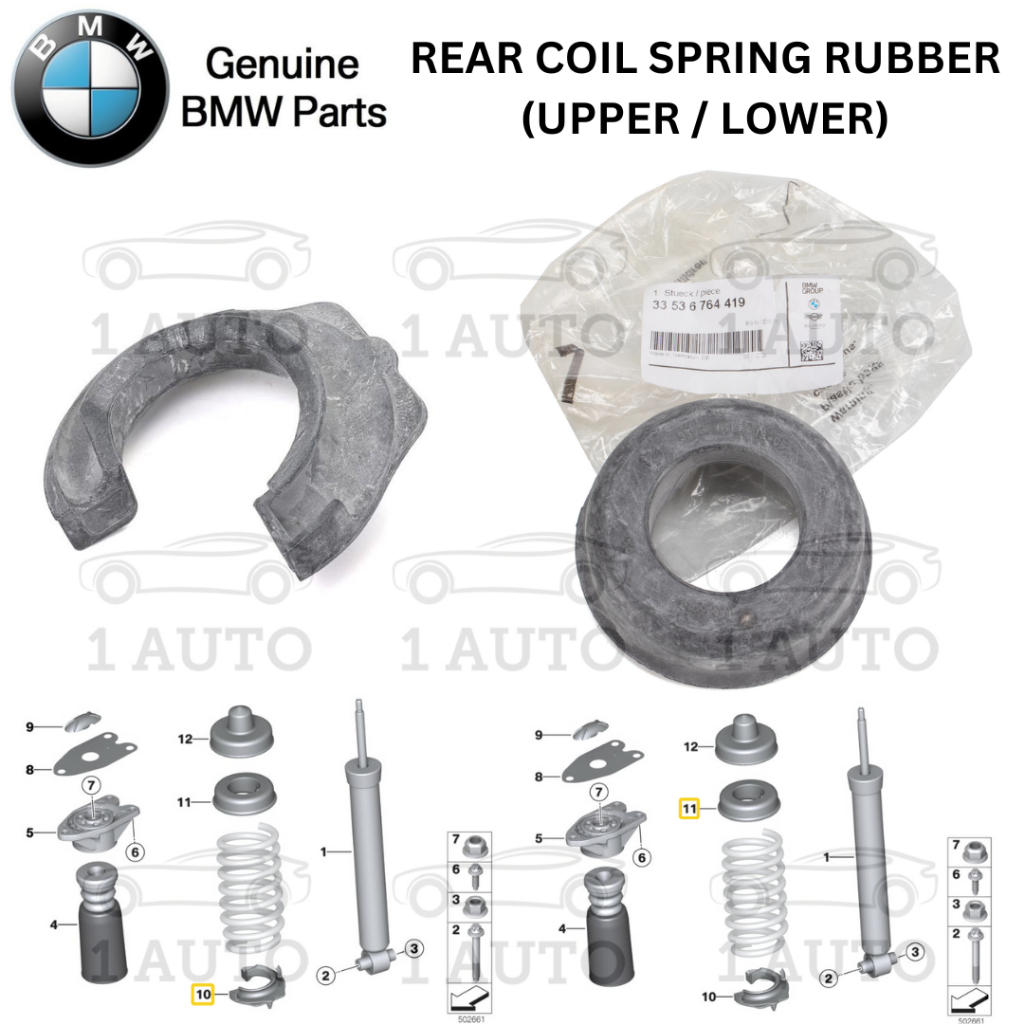 (GENUINE BMW PARTS) REAR COIL SPRING RUBBER BMW F30 F32 F33 F34 F36 F20 ...