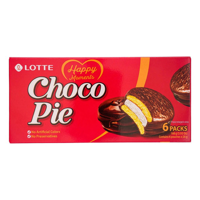 Lotte Happy Promise Choco Pie 6 per pack 乐天巧克力派 | Shopee Malaysia