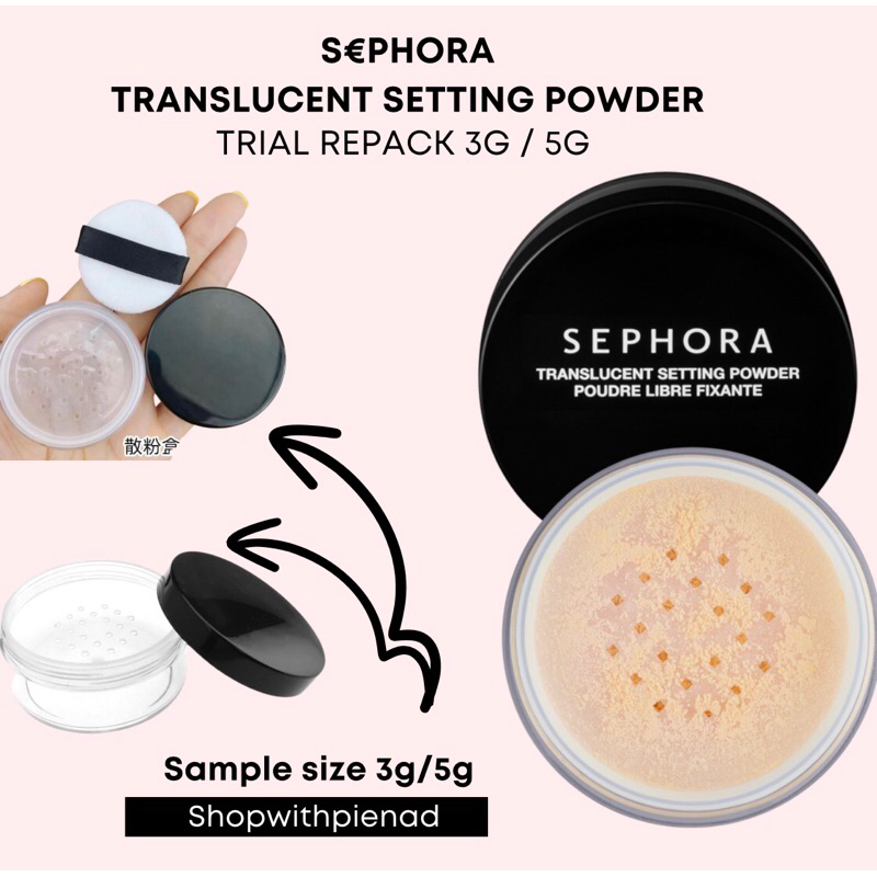 SEPHORA TRANSLUCENT LOOSE SETTING POWDER TR 3g/5g | Shopee Malaysia