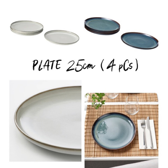 IKEA GLADELIG 4 Pcs Vintage Eating Plate Pinggan Makan Vintage | Shopee ...