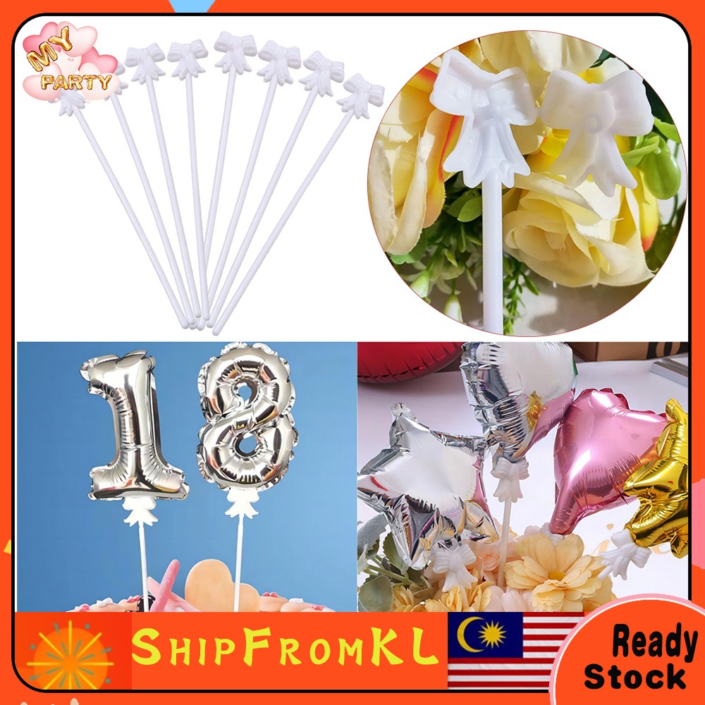 3x20cm Foil Balloon Pole Holder Cup Mini Stick Small Rod Stand ...