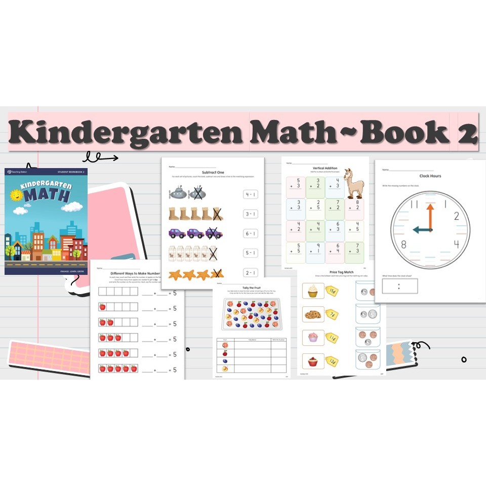 [PRE180] 362 pages Kindergarten Math Book(2) Worksheet for Pre-school ...