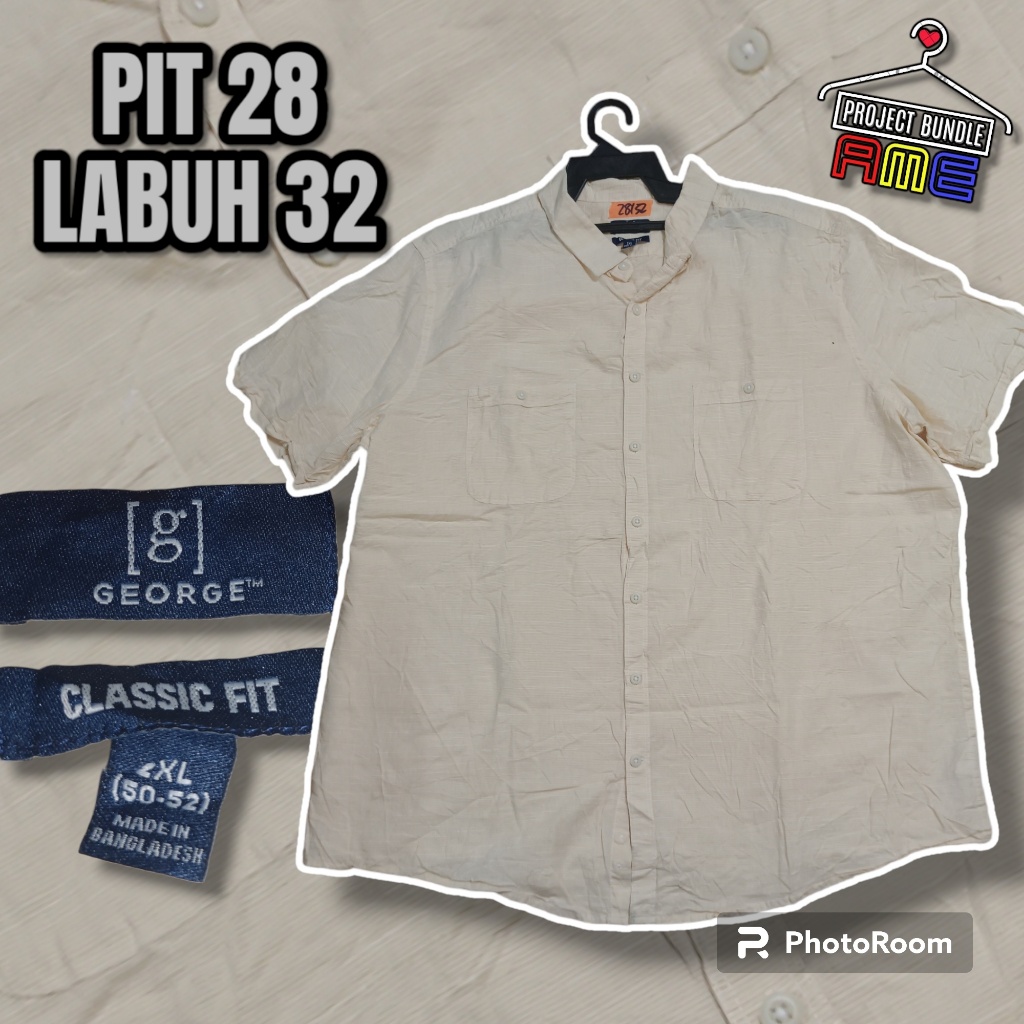 Kemeja Shirt Bigsize Oversize 3XL (Pit 28 Ukuran Dada 56 inch) | Shopee ...