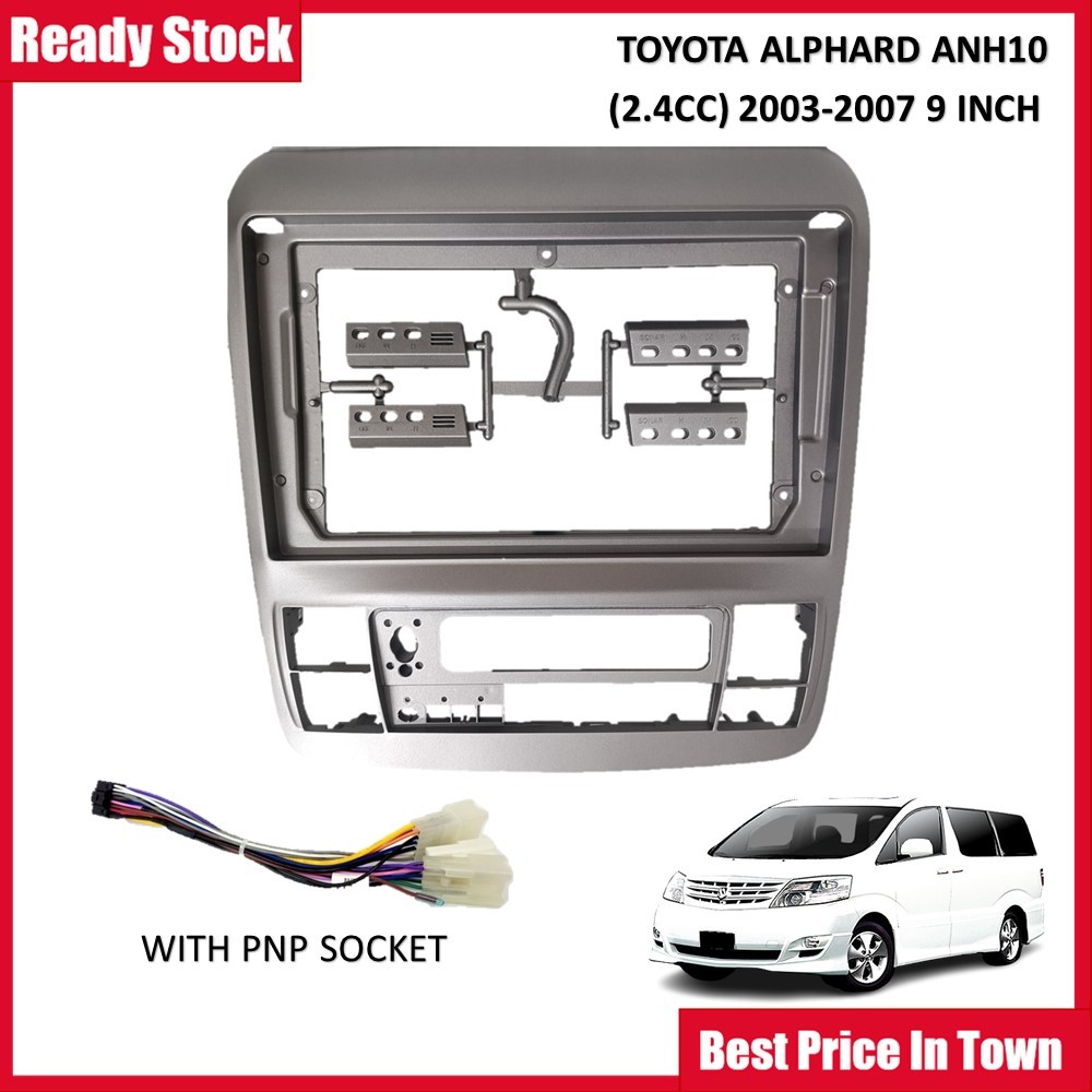 Android Player Casing TOYOTA ALPHARD ANH10-9''(2.4CC)-2003-2007-GREY ...