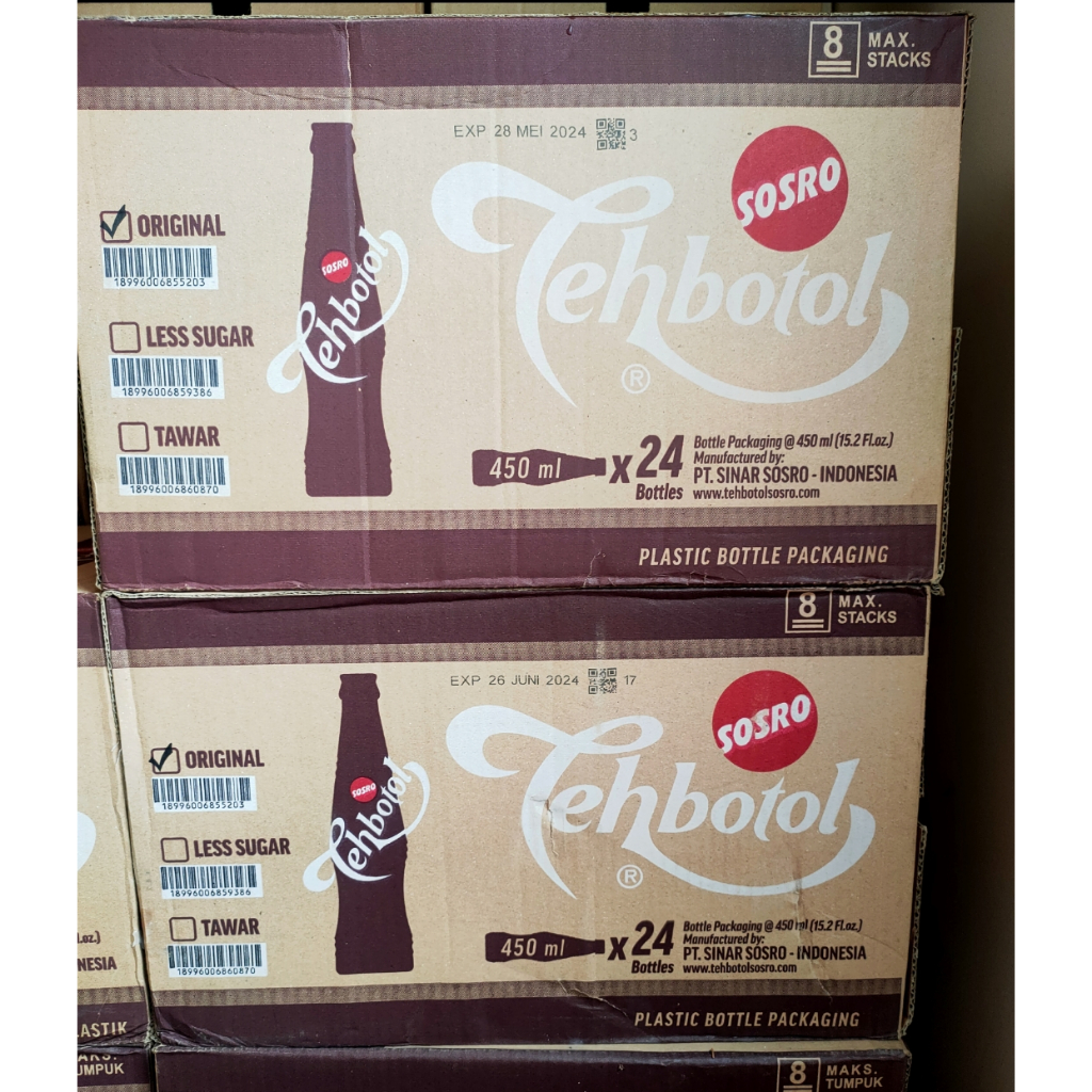 Teh Botol Sosro ORIGINAL 450ml 1 carton 24 botol | Shopee Malaysia