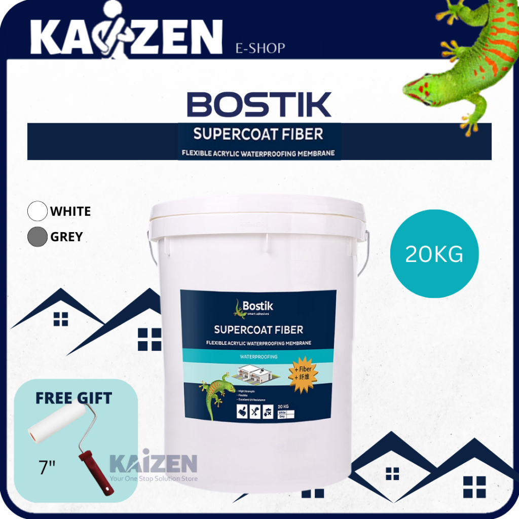 20KG Bostik Supercoat Fiber Single Component Fiber Reinforced Flexible ...