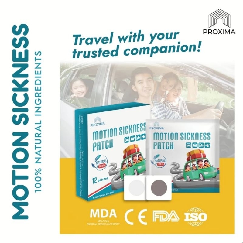 PROXIMA Motion Sickness Patch Proxima Ubat Mabuk Laut Kenderaan Baby ...