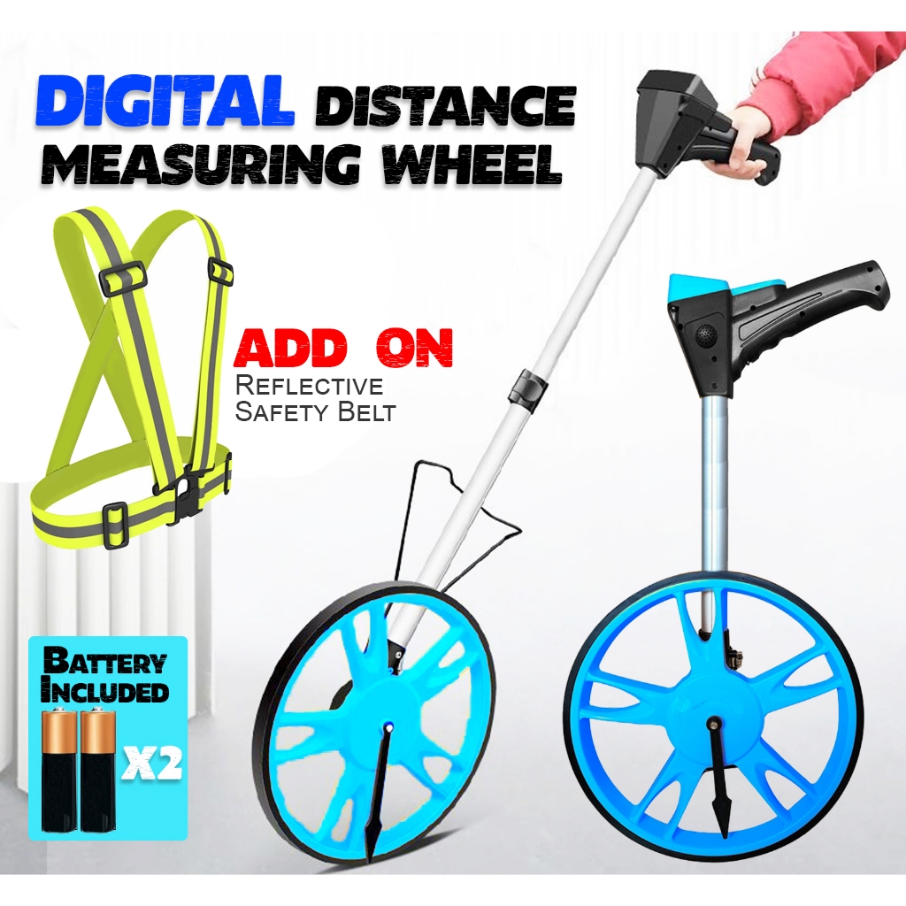 Folding Distance Measuring Wheel Analog Counter Adjustable Measure Tool ...