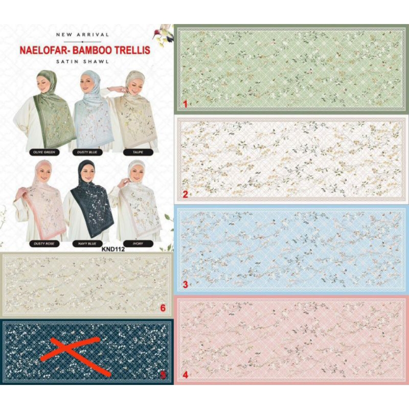 [READY STOCK] - Naelofar Bamboo TrellisShawl MonoMania/Alice Shawl ...