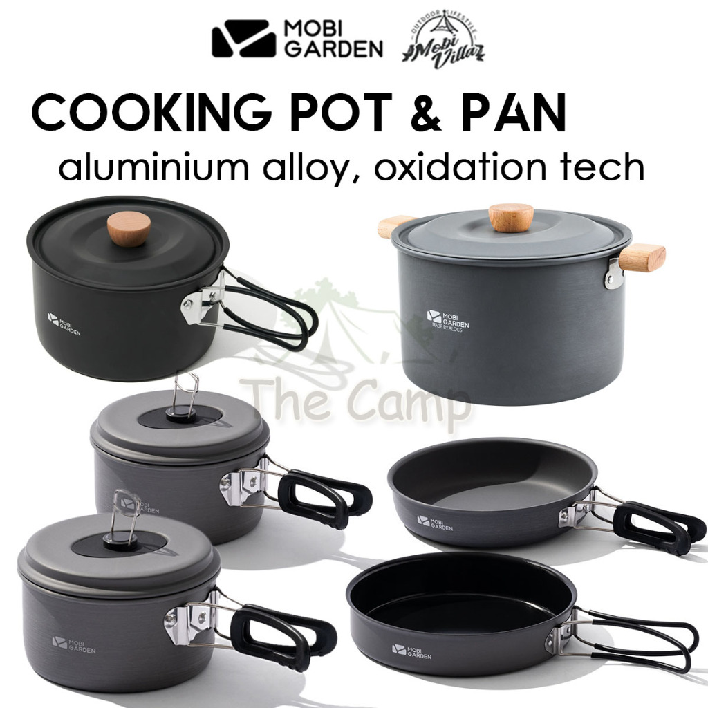 Mobi Garden Cookware Pot & Pan Portable Foldable Outdoor Camping Picnic ...