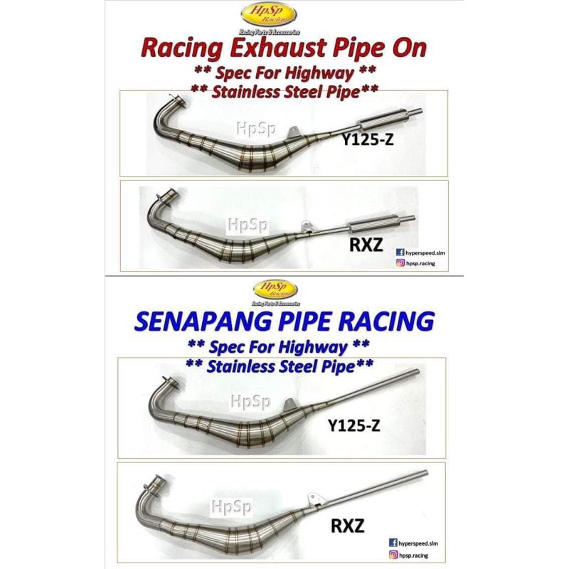 Ekzos Paip On Paip Barrel Stainless Steel Rxz 125z Hpsp | Shopee Malaysia