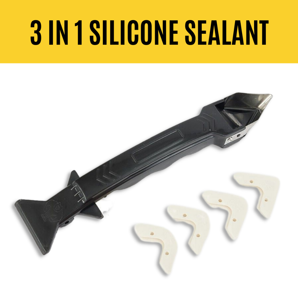 3 IN 1 Silicone Sealant Plastic Remover Tool Silicone Scrapper Caulking ...