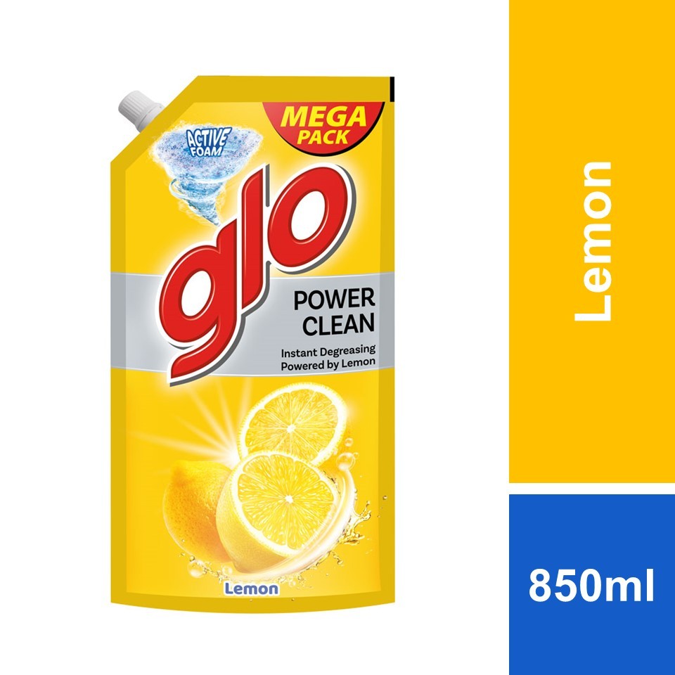 Glo Active Foam Lemon Dishwash Liquid Refill Pack 850ml | Shopee Malaysia