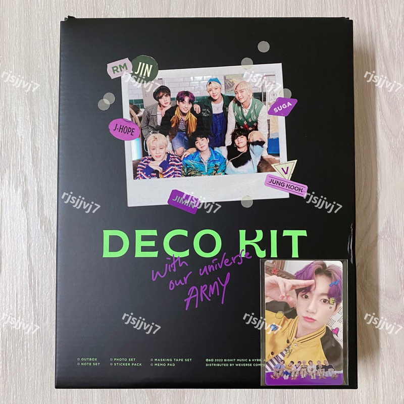 BTS DECO KIT WITH JUNGKOOK/JK PHOTOCARD (UNSEALED) | Shopee Malaysia