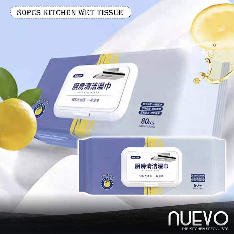 New Extra Large 80pcs Kitchen Wipes Disposable Kitchen Wet Tissue ...