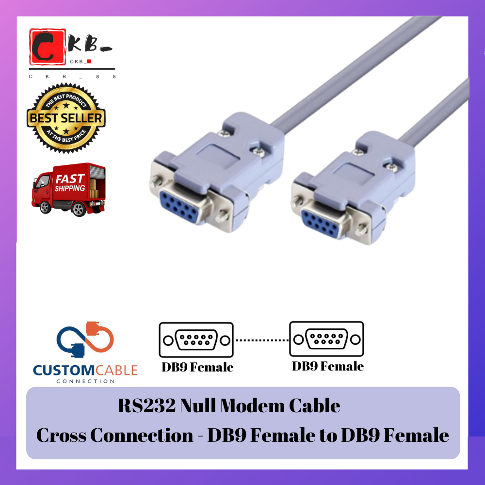🔥Ready Stock🔥Customize Serial Cable RS232 Cross Null Modem Full ...