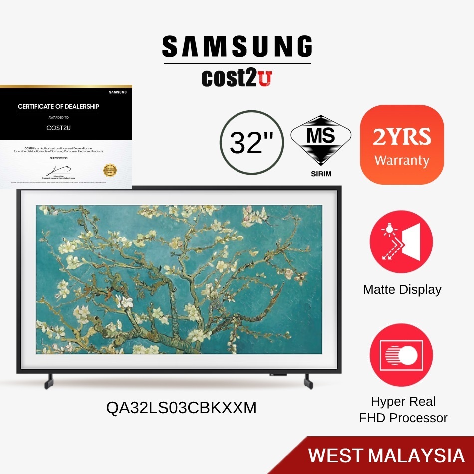 Samsung 32" LS03C The Frame QLED Smart Lifestyle TV | QA32LS03CBKXXM ...