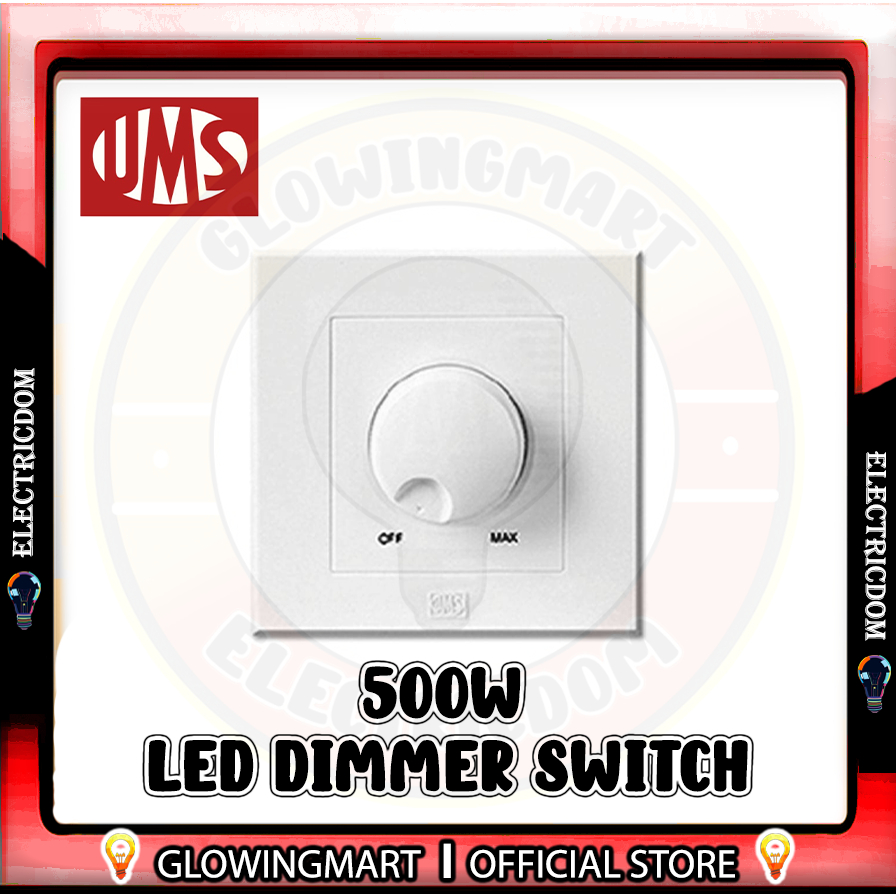 LWD / UMS 9SERIES DIMMER 500W Light Dimmer Switch 250V Suitable for ...