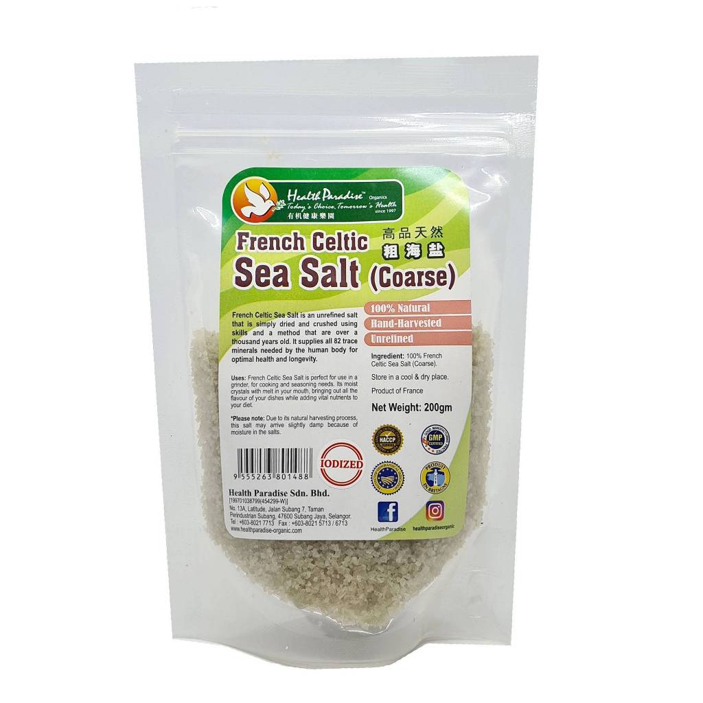 Health Paradise French Celtic Sea Salt (fine/coarse) 高品天然海盐 200g ...