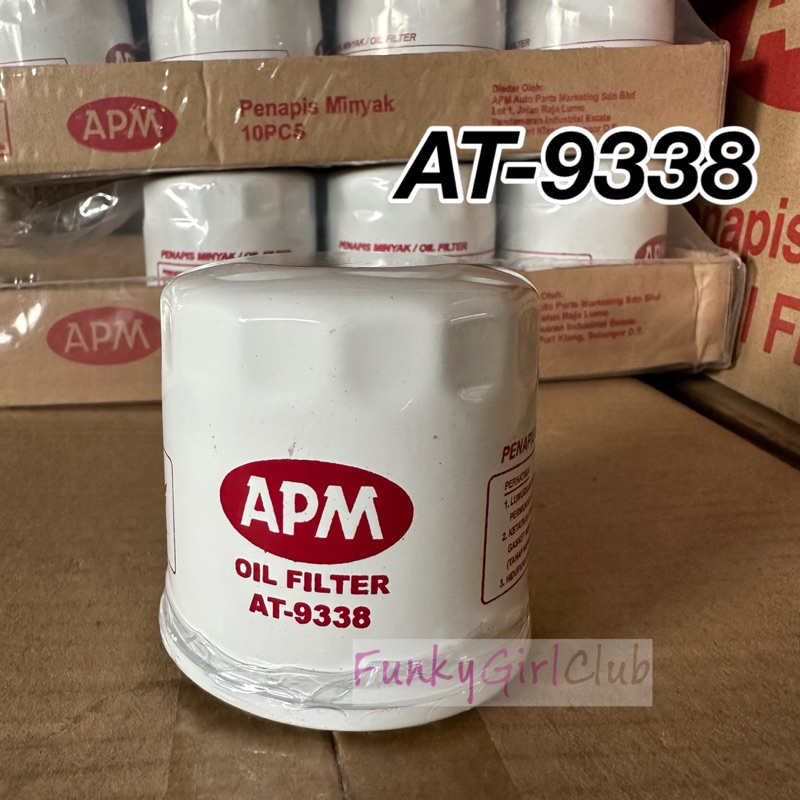 ORIGINAL APM OIL FILTER AT-9338 PERODUA CAR PENAPIS MINYAK KERETA ...
