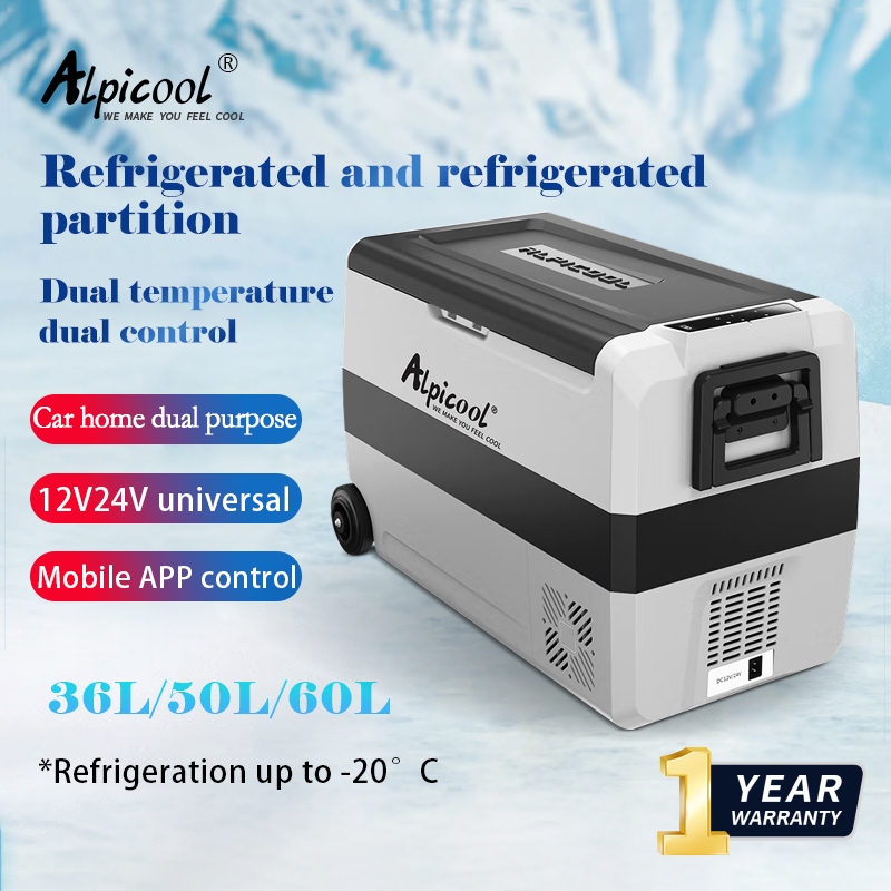 Alpicool fridge 36L/50L/60L Car Home Dual-use Refrigerated 12v24V Car ...