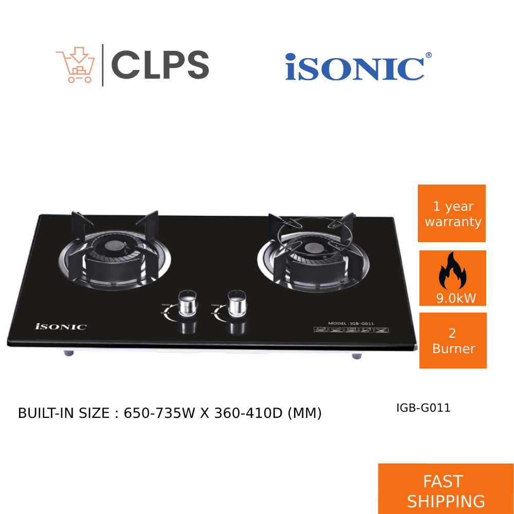 Isonic 2 Burner Built-in Glass Gas Stove IGB-G011 IGBG011 IGB-002 IGB-003 | Shopee Malaysia