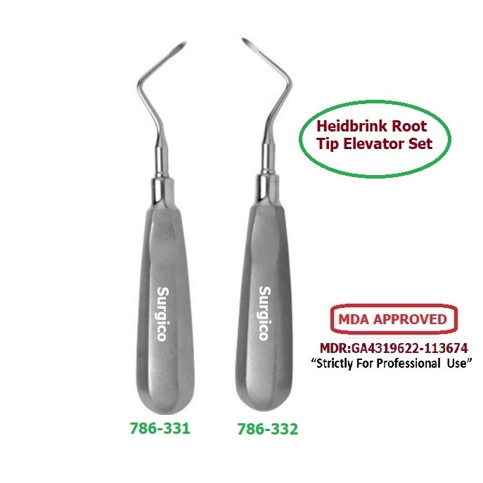Heidbrink 786-331/332 root tip pick elevators right left and straight Set | Shopee Malaysia