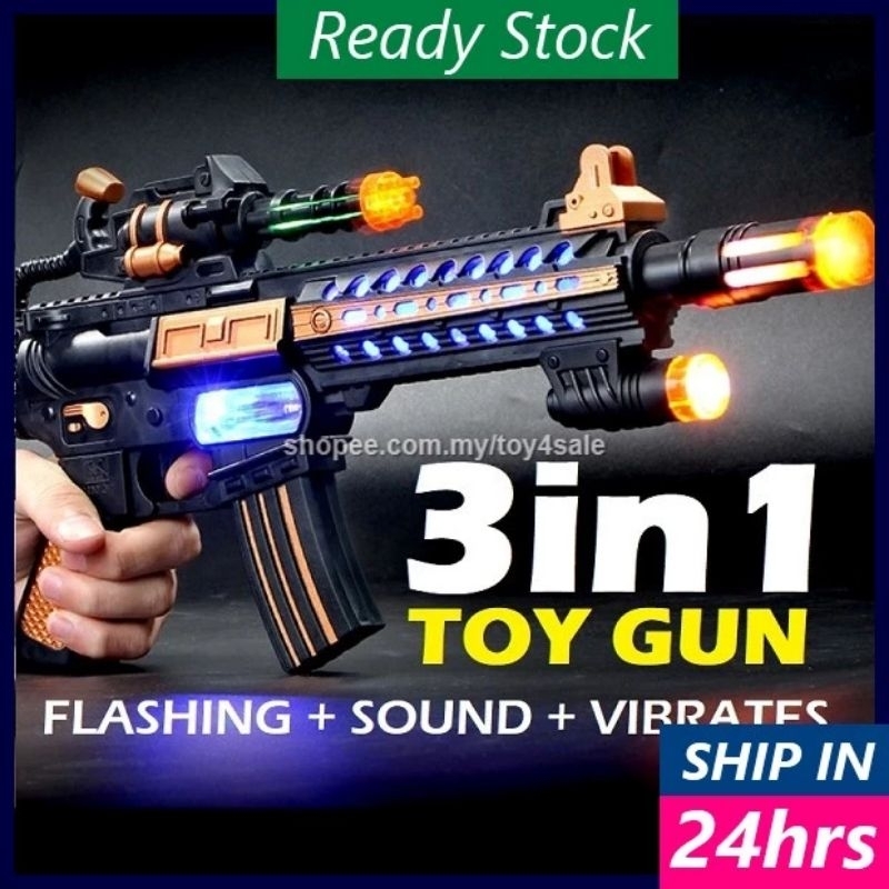 Gun Toys Kids Boys Pretend Play Flashing Police / alat Mainan Kanak ...