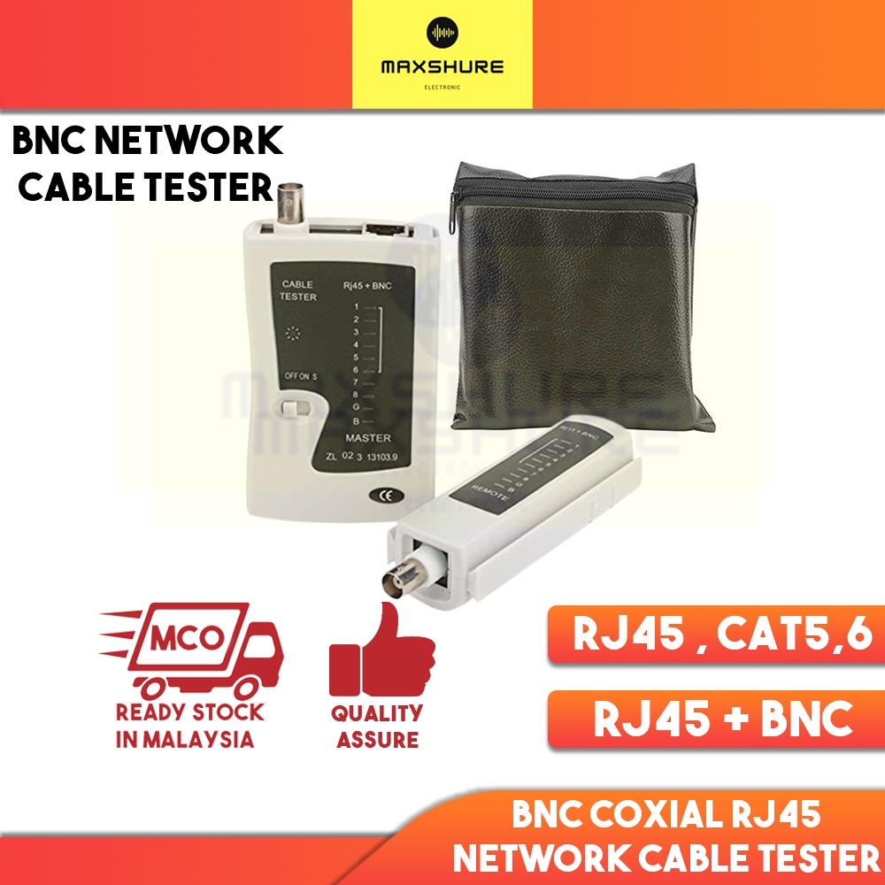 [Maxshure] RJ45 BNC Cable Tester / BNC coaxial RJ45 Network Lan Cable ...