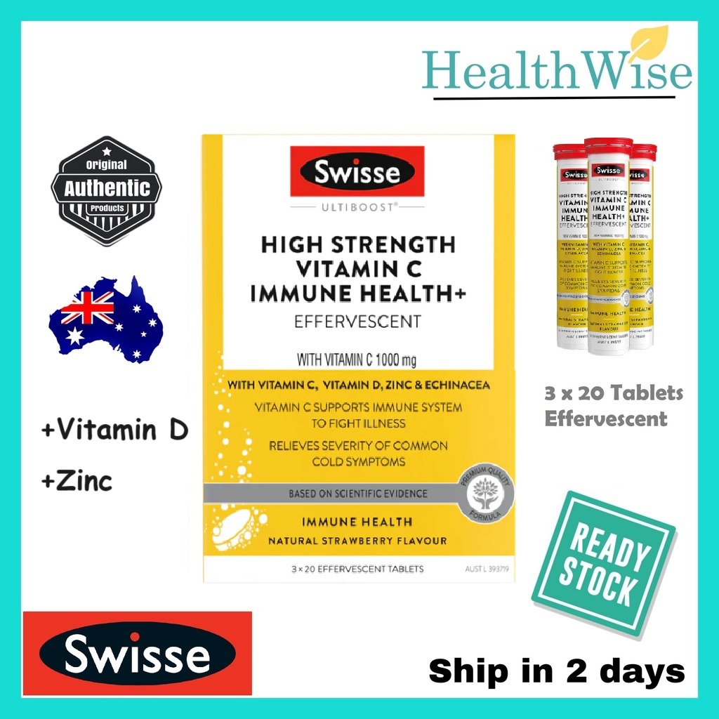 [AUSTRALIA] SWISSE High Strength Vitamin C 1000mg Immune Health+ ...