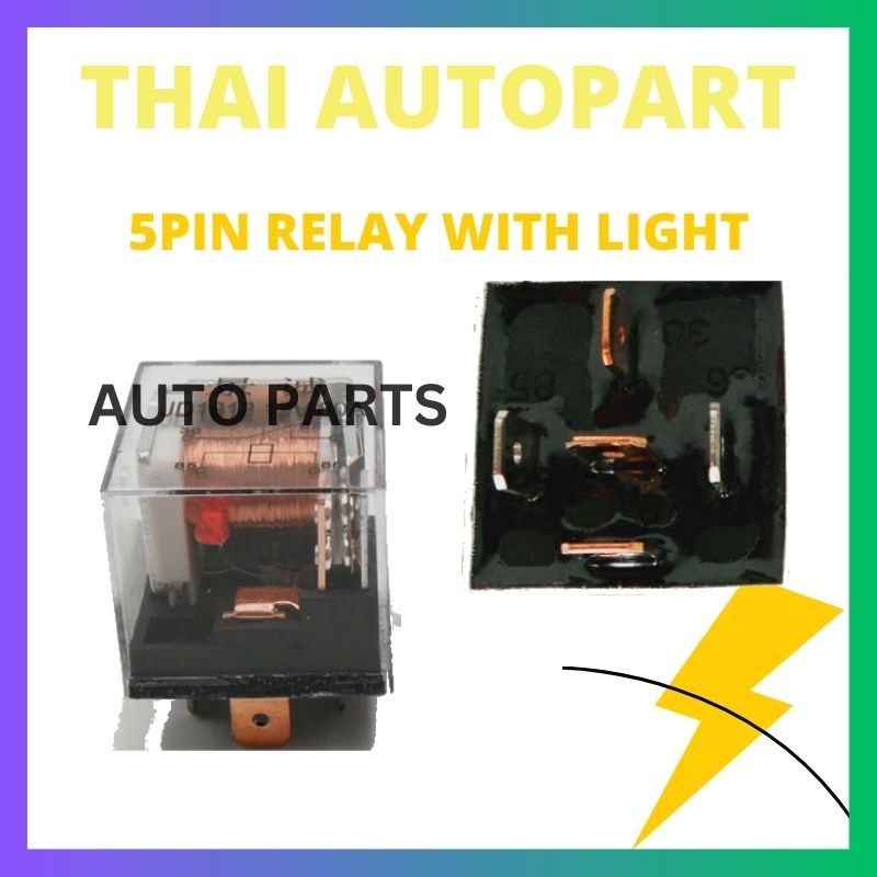 TAP Universal Automotive Car Clear Relay with Light 87 12V 40A/80A 5 ...