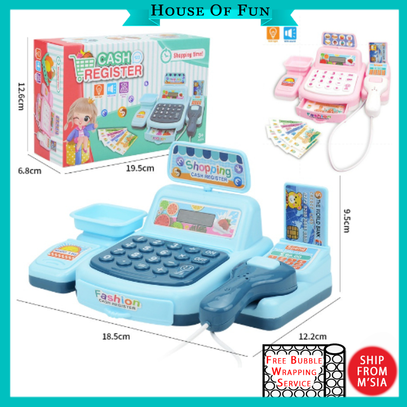 Cashier Machine Toys Pretend Play Set Supermarket Cash Register Casher ...