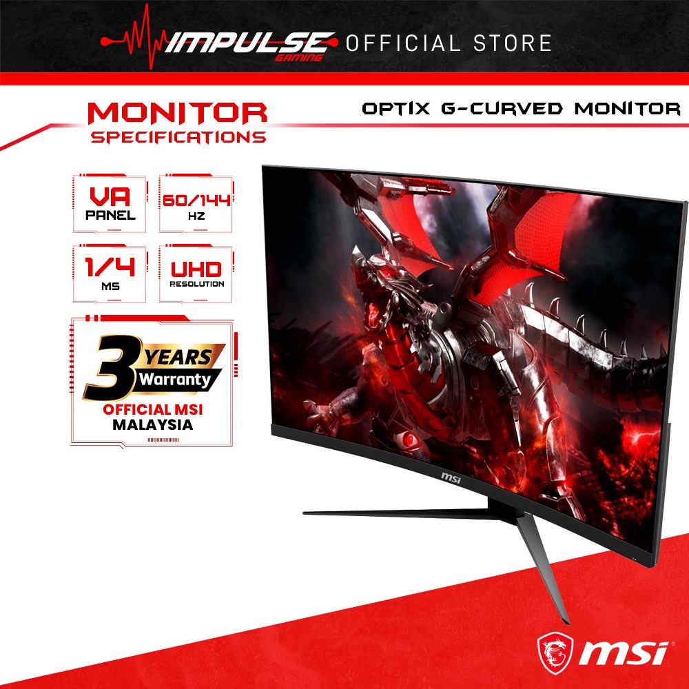 MSI Optix Series Curved Gaming Monitor G32CQ5P / G321CU (1920x1080 ...