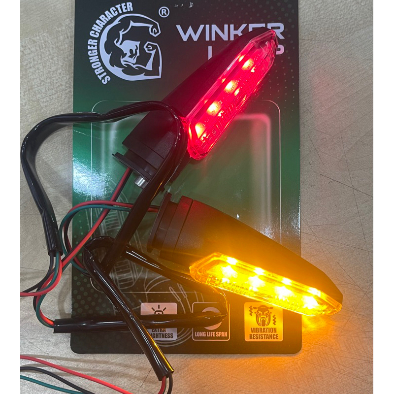 HONDA LED SIGNAL LIGHT (TURN & BRAKE LIGHT ) YELLOW -RED 3WIRE MODEL-BY ...