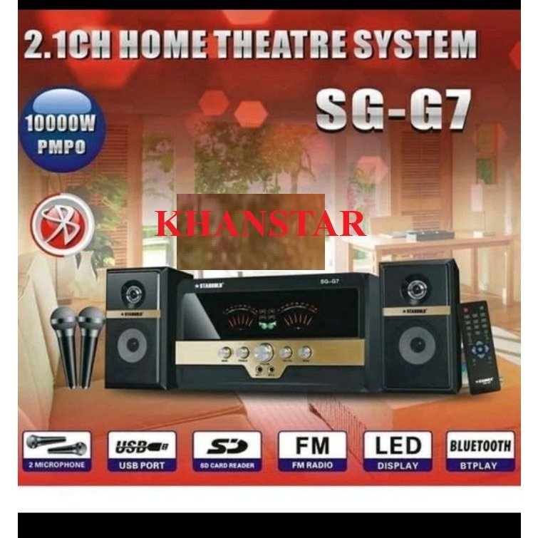Home Theater Original Stargold SG-G7 System 2.1 Channel | Shopee Malaysia