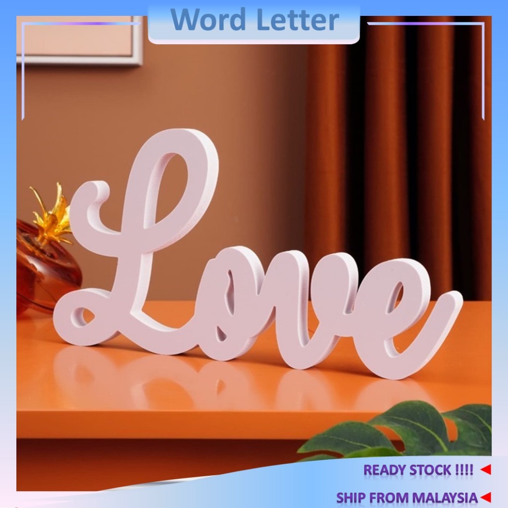 Table Love Home Decor Wall Decor Alphabet Letter Box Huruf HiasanWall ...