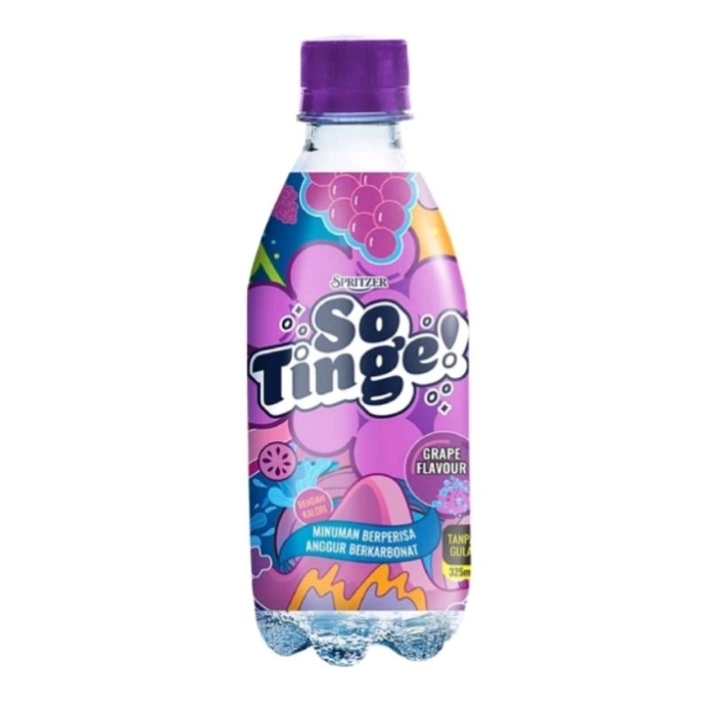 SO TINGE SPRITZER Carbonated Drink 325ml Grape | Lemon Citrus | Peach ...
