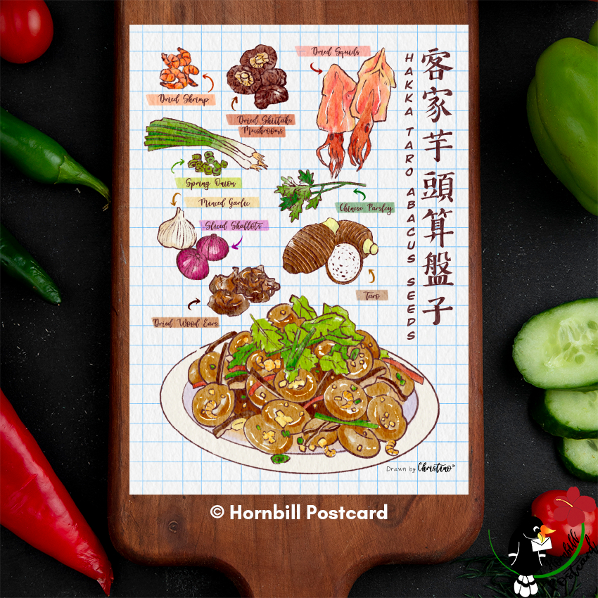 Hakka Taro Abacus Seeds Malaysia Food Postcard Poskad Makanan | Shopee ...