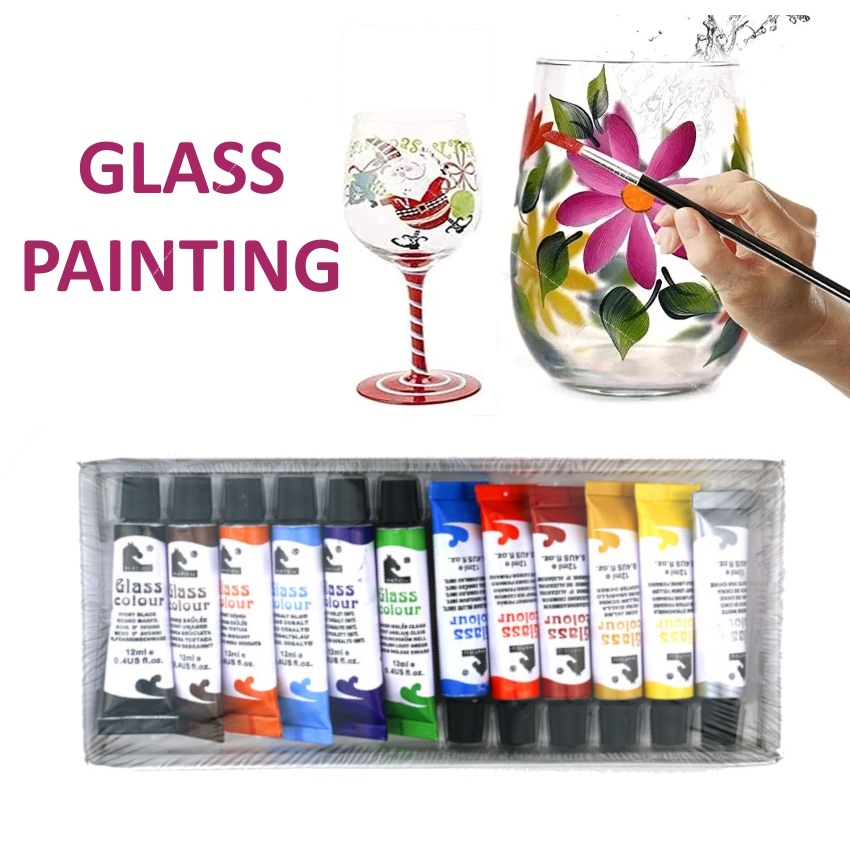 Glass Paint / Ceramic Paint 12 Colours | Shopee Malaysia