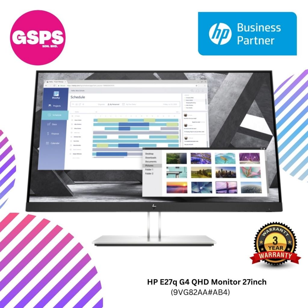 HP E27q G4 QHD Monitor 27inch (9VG82AA#AB4) | Shopee Malaysia