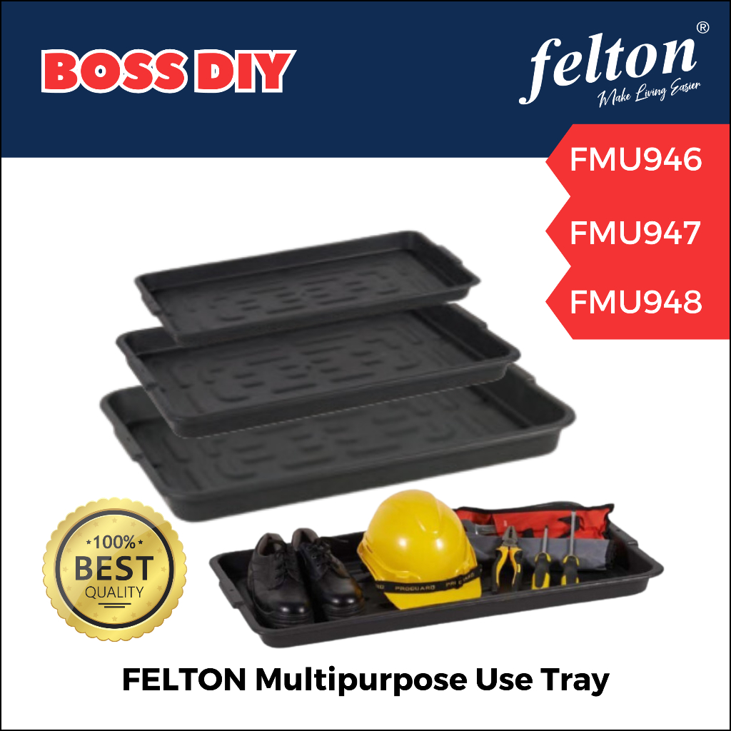 FELTON Multi Use Car Boot Tray Plastic Multipurpose Wet Dry FMU946 (S ...
