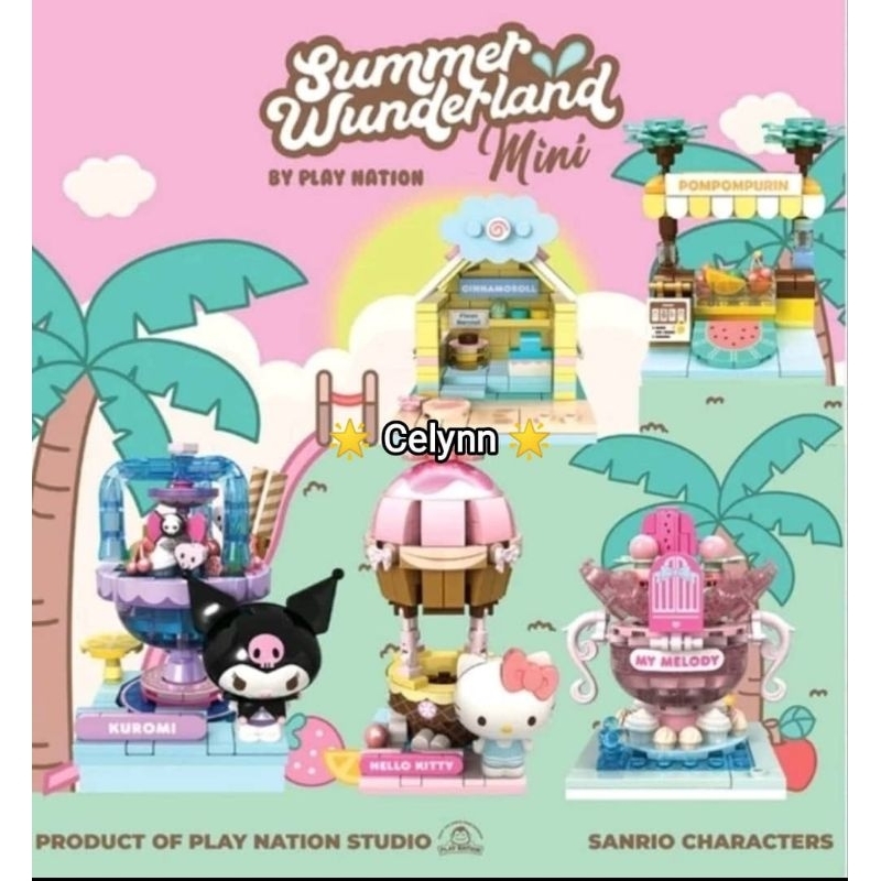 (Ready Stock) Sanrio Summer Wunderland Mini Building Blocks/Sanrio ...