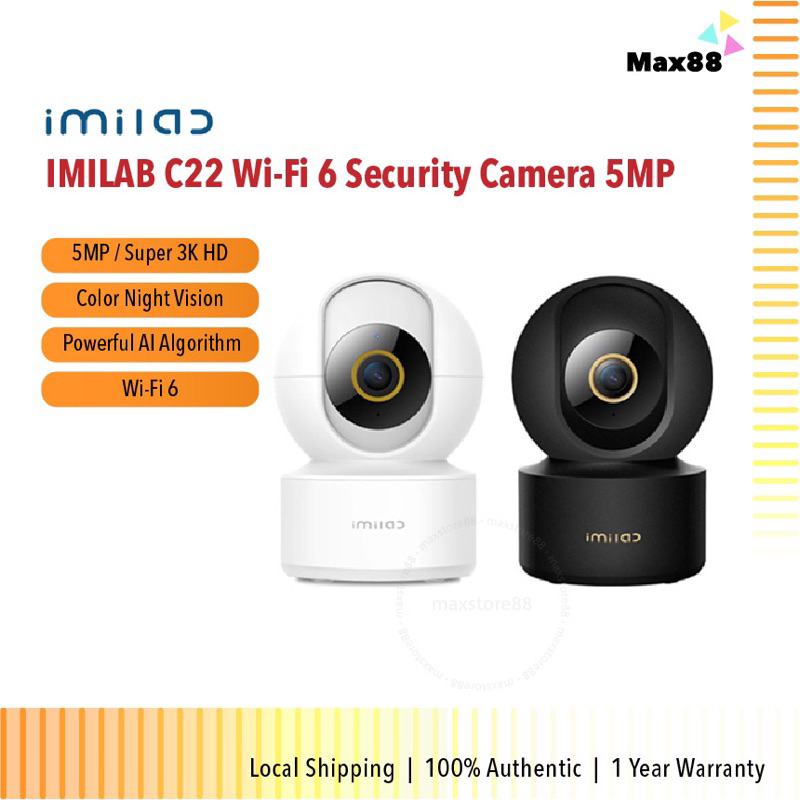 【Official】Imilab C22 Home Security Camera 5MP Smart WiFi 6 CCTV Colour ...