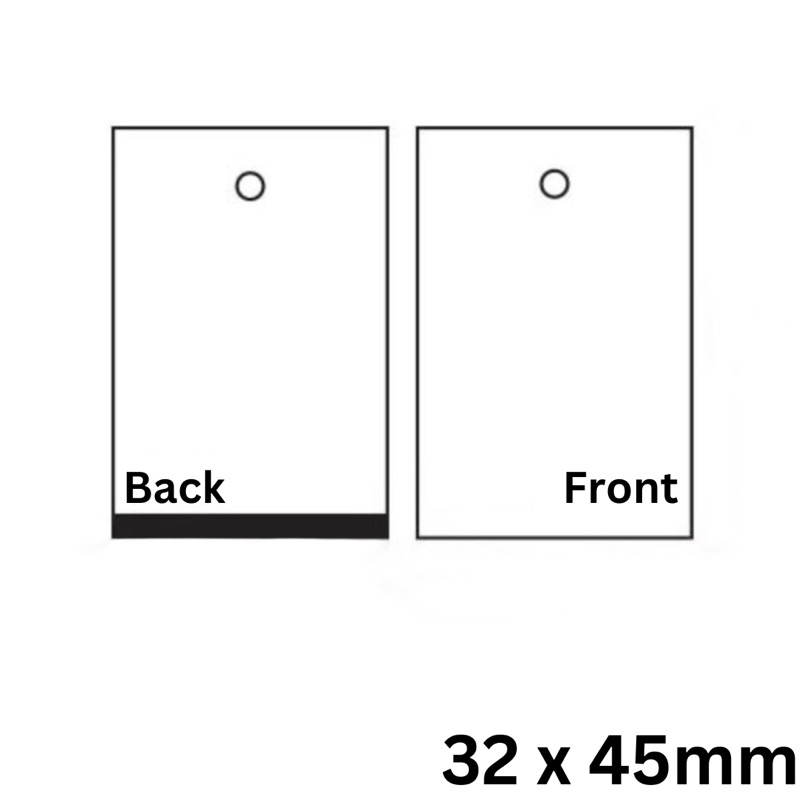 Barcode Tag Tagging Card Tag Label Pakaian Price Card Tag Card 1 rolls ...