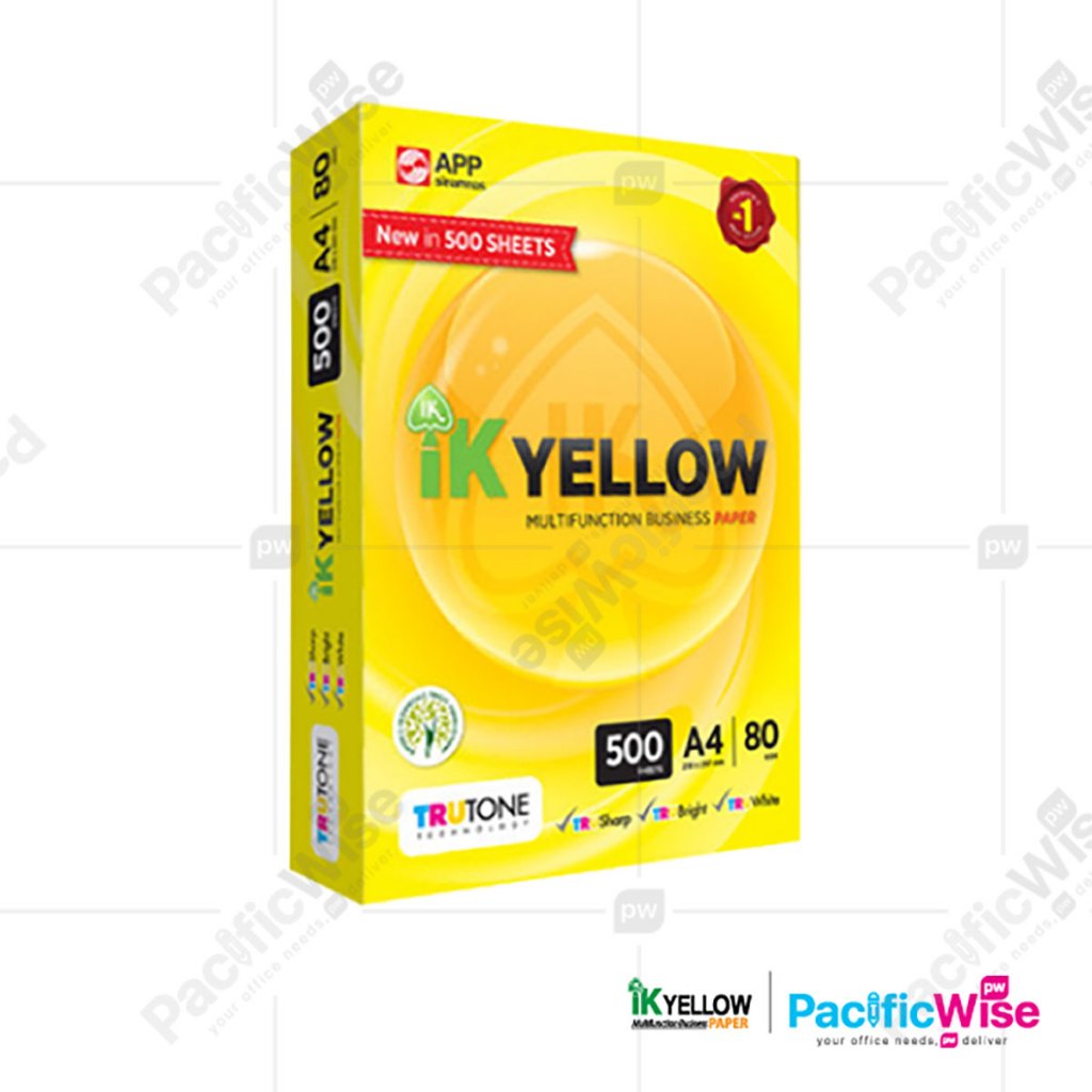A4 Paper/Indah Kiat Paper/IK Yellow/A4 Kertas 80gsm/Copier Paper (500's ...