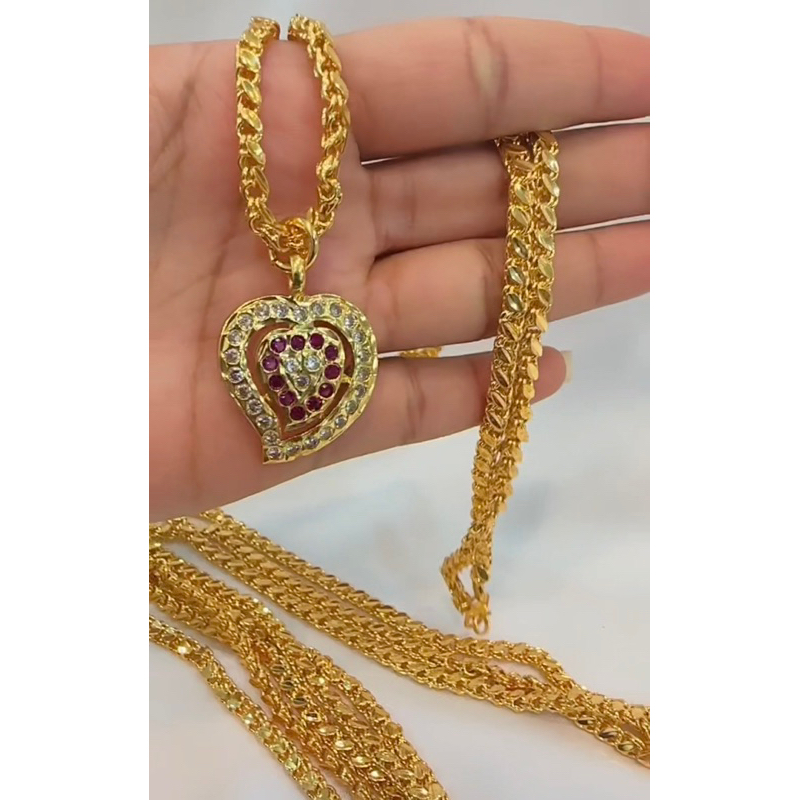 Indian impon dollar with chain 24” inch | Shopee Malaysia