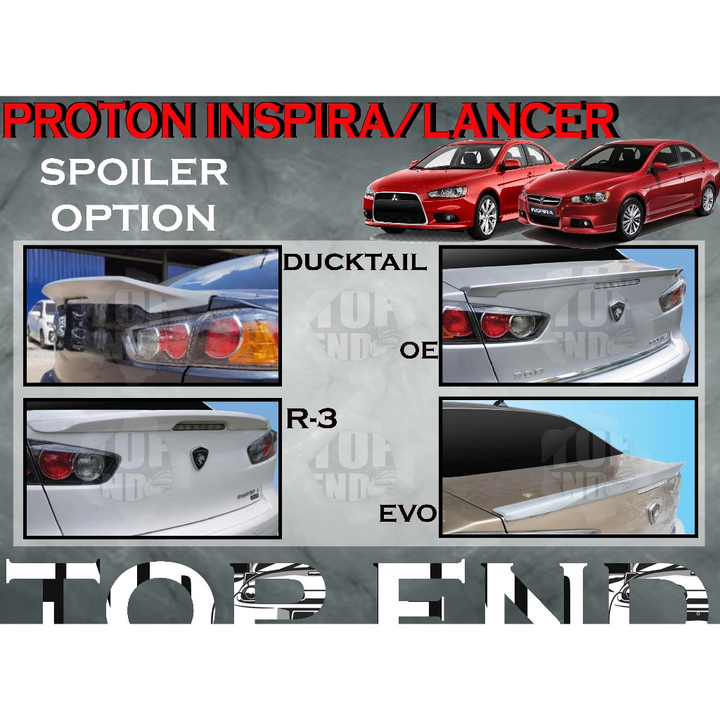 PROTON INSPIRA/LANCER(VOLTEX/OE/E10/LANCER/R3/EVO/DUCKTAIL)STYLE ...