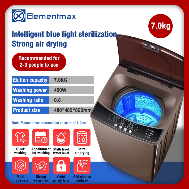 【1 year warranty】Washing Machine Mute Save Energy Automatic Small ...