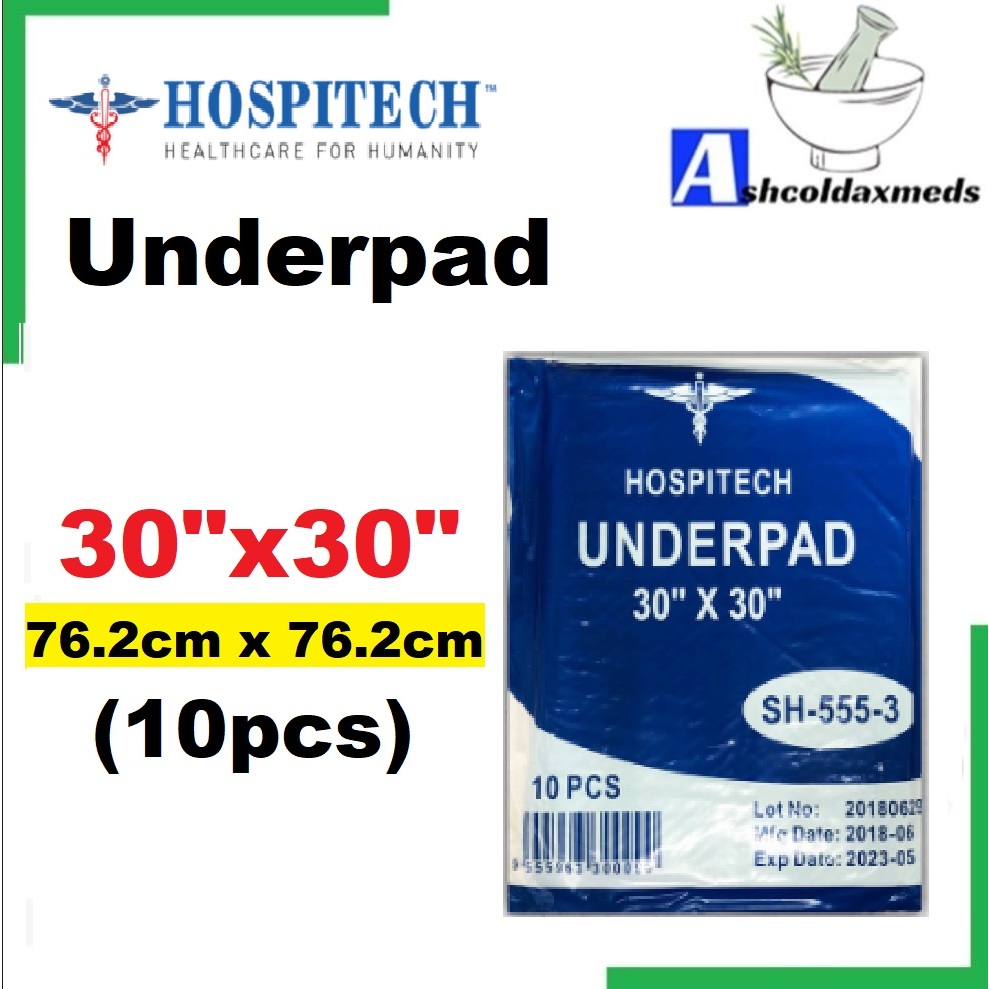 Hospitech Underpad 75CMX75CM (30"x30")10pcs | Shopee Malaysia