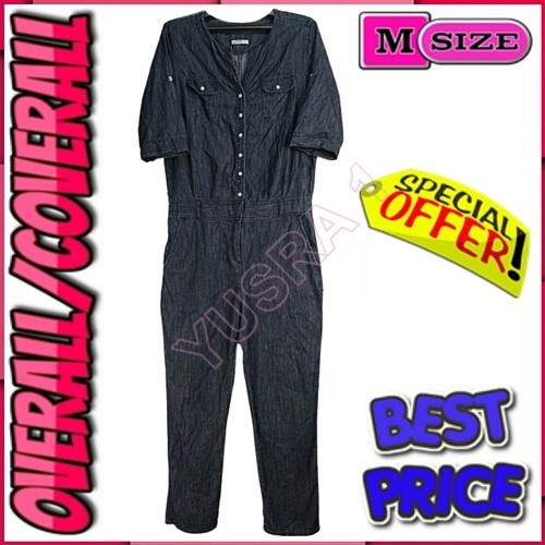 💥Women Overall/Coverall/All In One/Jumpsuit/Baju Mekanik/Short Sleeves💥 | Shopee Malaysia